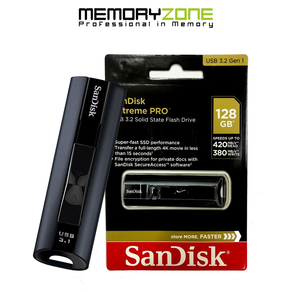 USB 3.2 SanDisk Extreme Pro CZ880 128GB SDCZ880-128G-G46 | Shopee Việt Nam