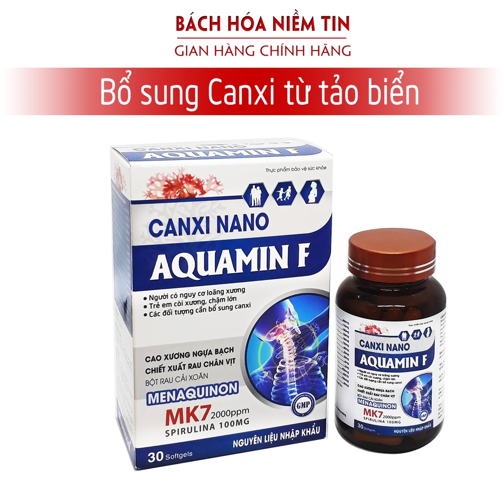 Canxi Aquamin F 800mg - Calci từ tảo biển Phát triển hệ xương, chắc khỏe xương, giảm loãng xương ...