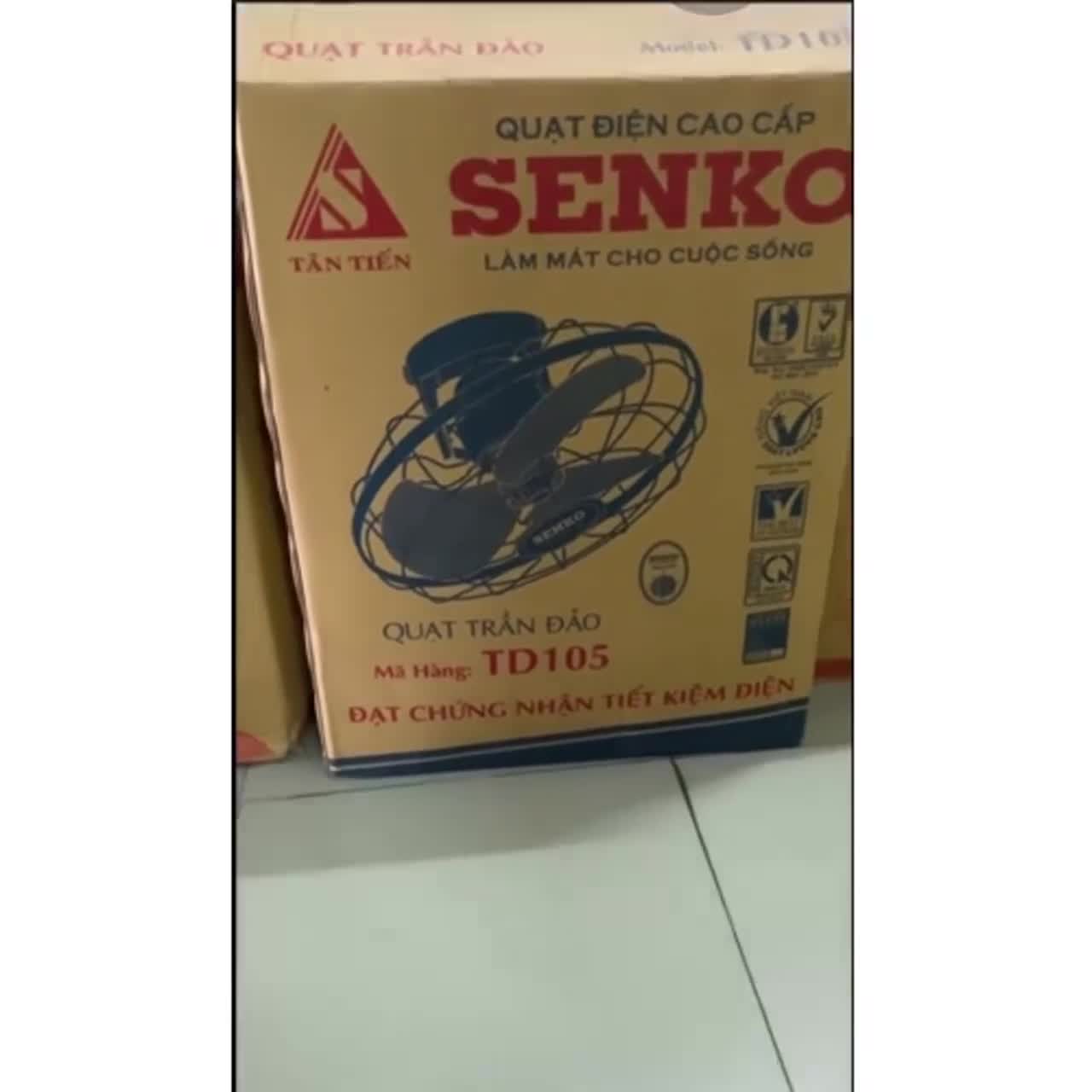 Quạt trần đảo Senko TD105 47w 220v, quạt treo tường cao cấp, siêu mát ...