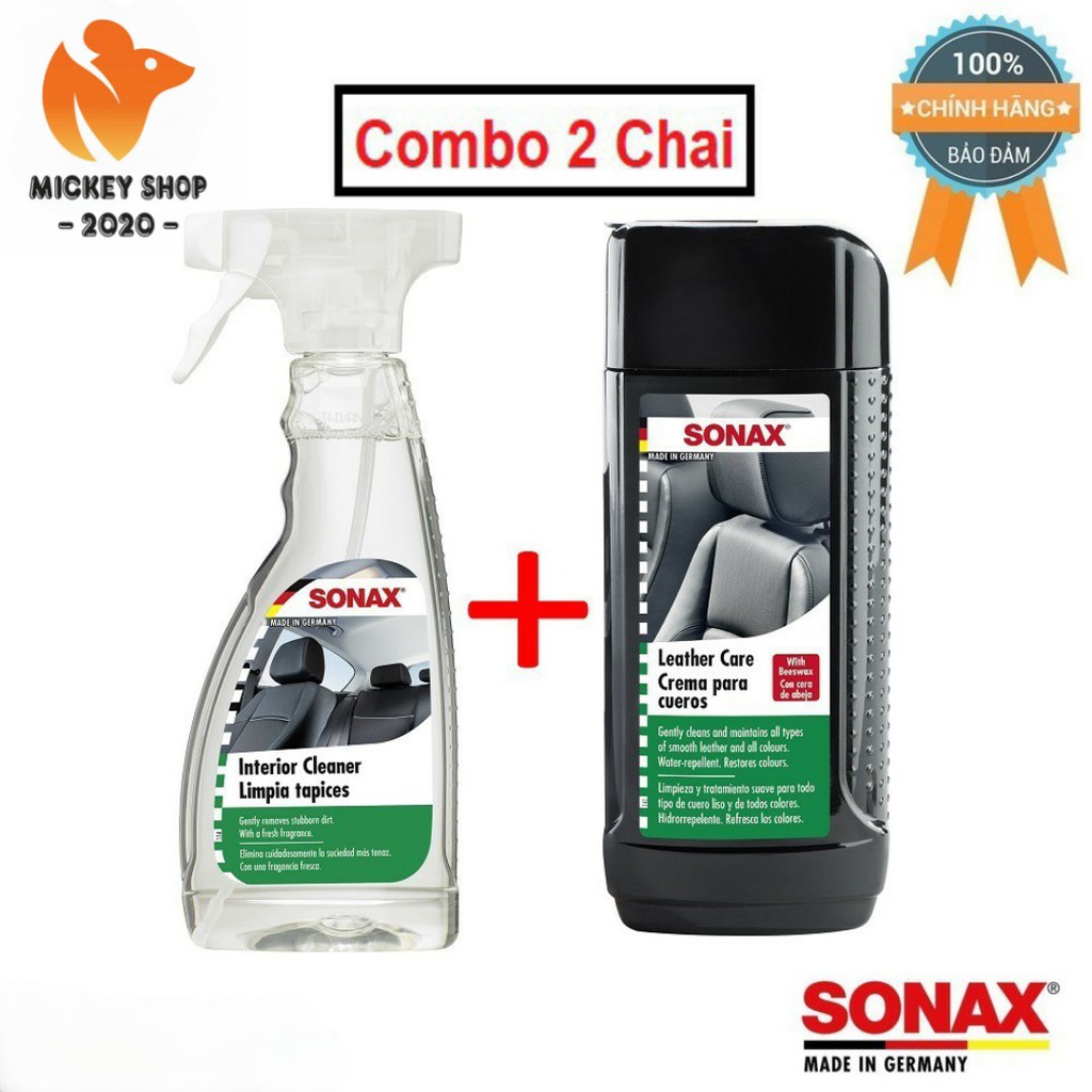 [ YÊU THÍCH ] Combo Dung dịch vệ sinh nội thất xe Sonax 321200 (500ml ...