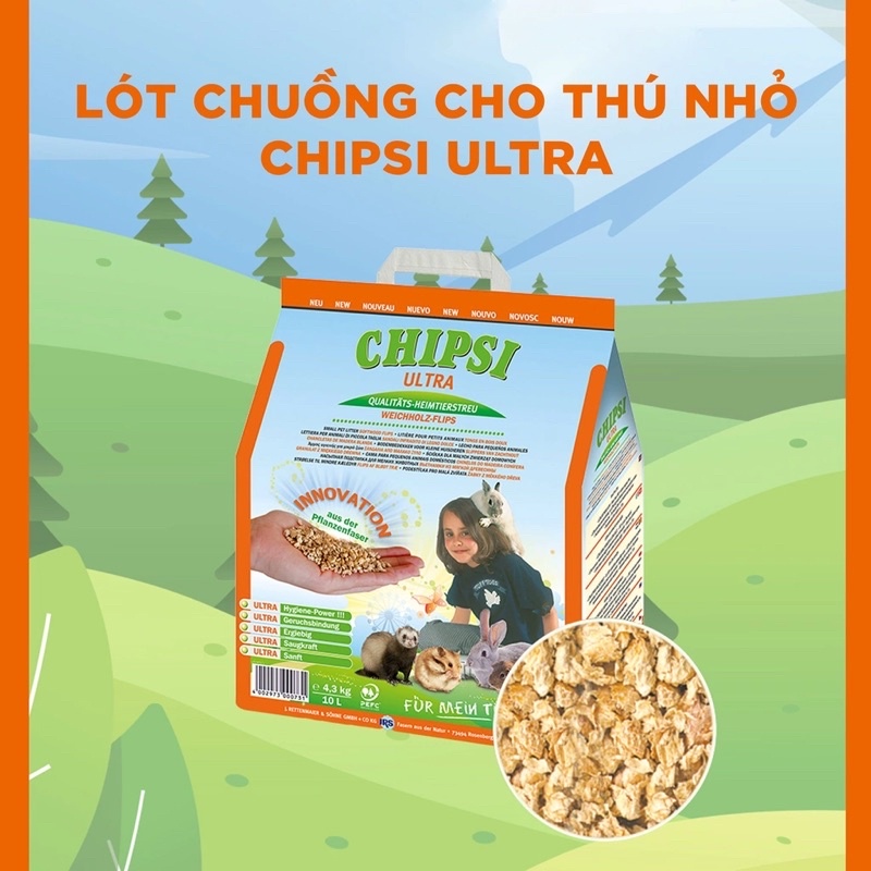 Lót Chuồng Cùi Bắp Khử Mùi cho Thú Nhỏ CHIPSI ULTRA 20L (~9.5kg ...