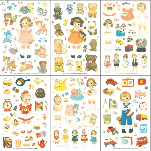 Sticker búp bê set 6 tờ ( có tách lẻ ) | Shopee Việt Nam