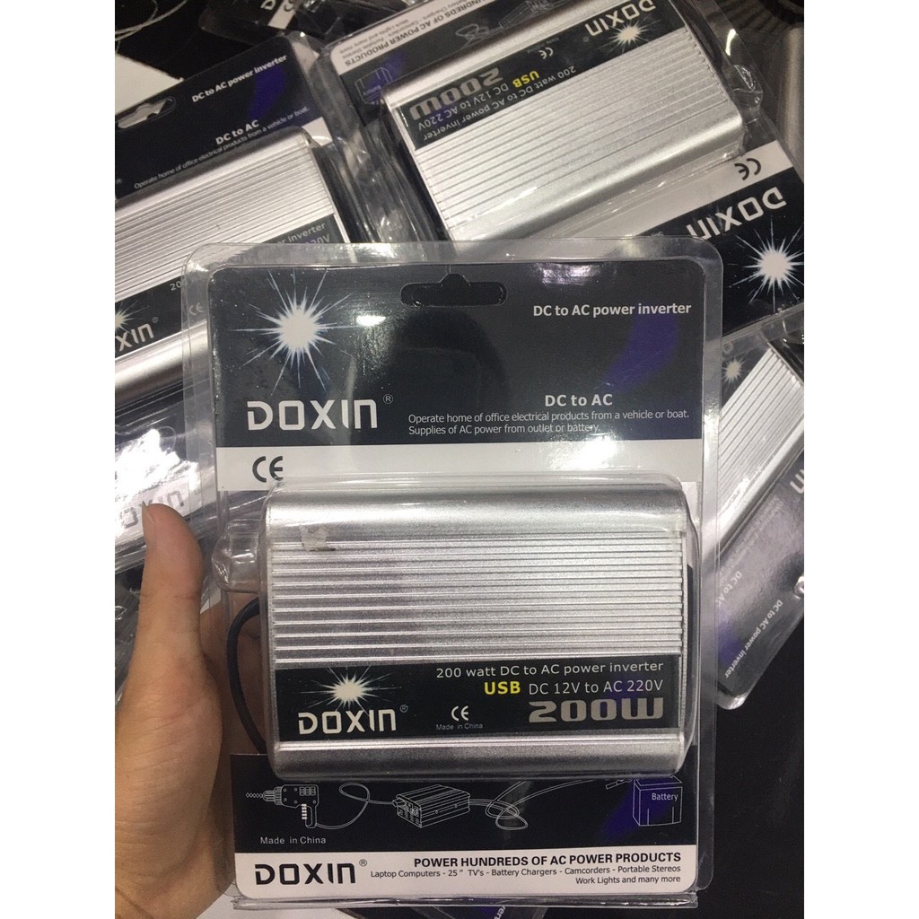 Bộ chuyển đổi nguồn điện Doxin 12V - 220V 200W TIGĐ03/Bộ Kích Điện 12V ...