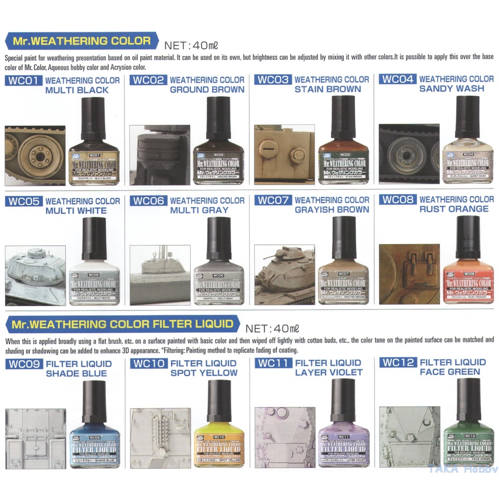 SƠN MR HOBBY - Dung dịch Mr Weathering Color (40ml) | Shopee Việt Nam