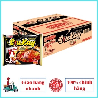 Mì Siu Kay 2 Hương Vị Hải Sản, Bò Siu Kay 7 Cấp Độ Thung24 goi1x 128g ...