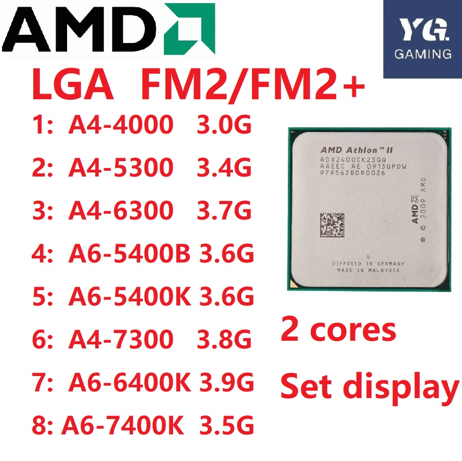 Amd A4 5300 6300 4000 A4-7300 A6-5400k A6 6400 7400 màn hình trung tâm ...