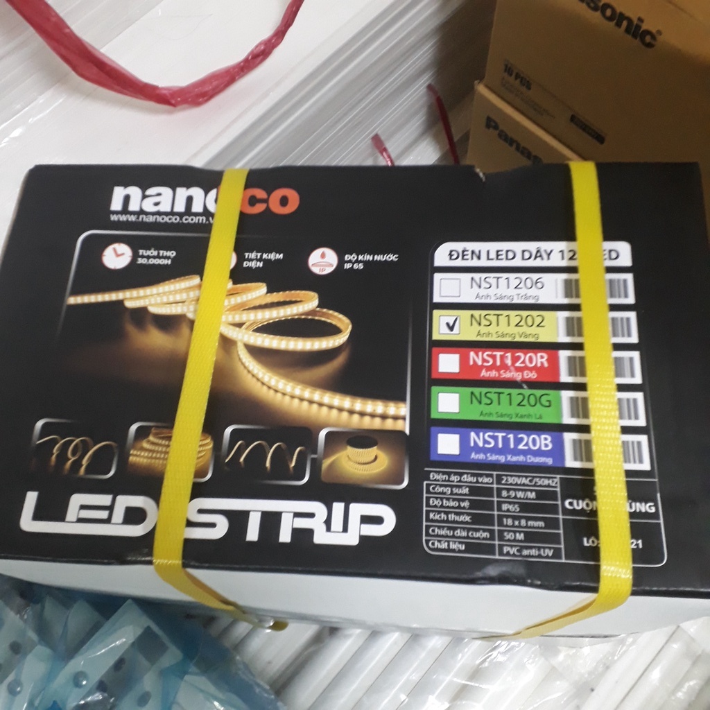 Cuộn Đèn Led Dây NST1206 NANOCO Số lượng chip led là 120 chip với cuộn 50m. | Shopee Việt Nam