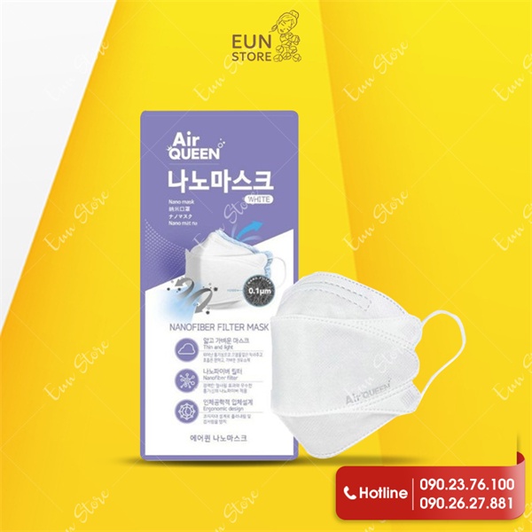 Khẩu Trang Y Tế Air Queen White Nanofiber Filter Face Mask | Shopee ...