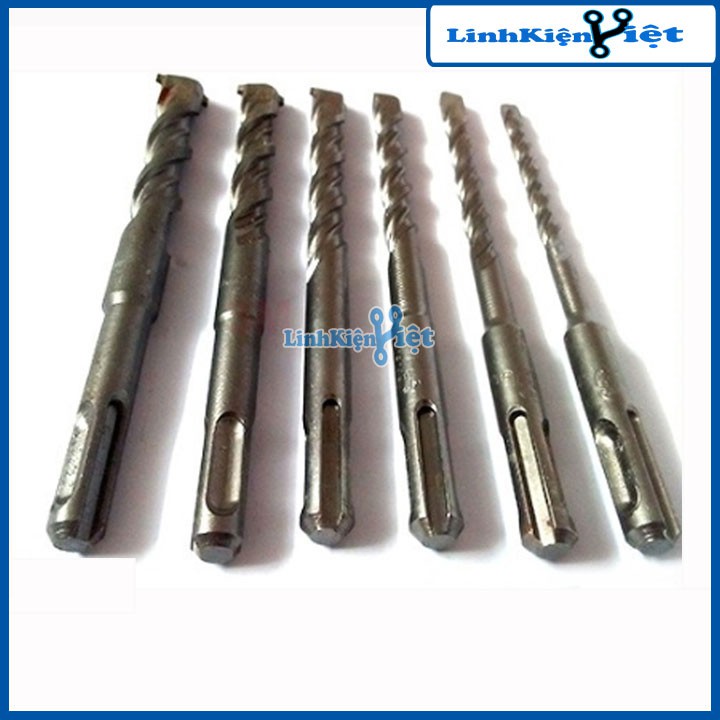 Bộ 4 mũi khoan bê tông đuôi gài đường kính 6,8,10,12mm loại dài 16cm | Shopee Việt Nam