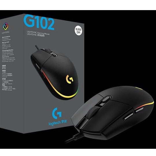 Chuột game Logitech G102 Gen2 LightSync RGB Gaming (Đen) - [Chính hãng] | Shopee Việt Nam