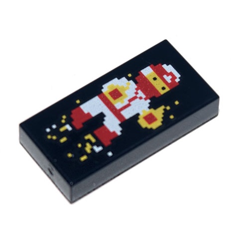 Lego gạch in 1 x 2 Ninja tay lửa / 3069bpb0878: Tile 1 x 2 with Groove ...