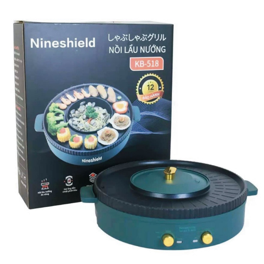 Bếp lẩu và nướng trong Nineshield Kb-518 tích hợp 2 chức năng trong 1 bếp | Shopee Việt Nam