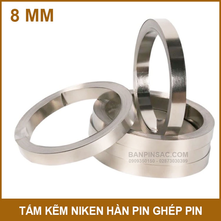 Tấm kẽm niken nối hàn ghép cell pin 8mm - loại 1 mạ niken | Shopee Việt Nam