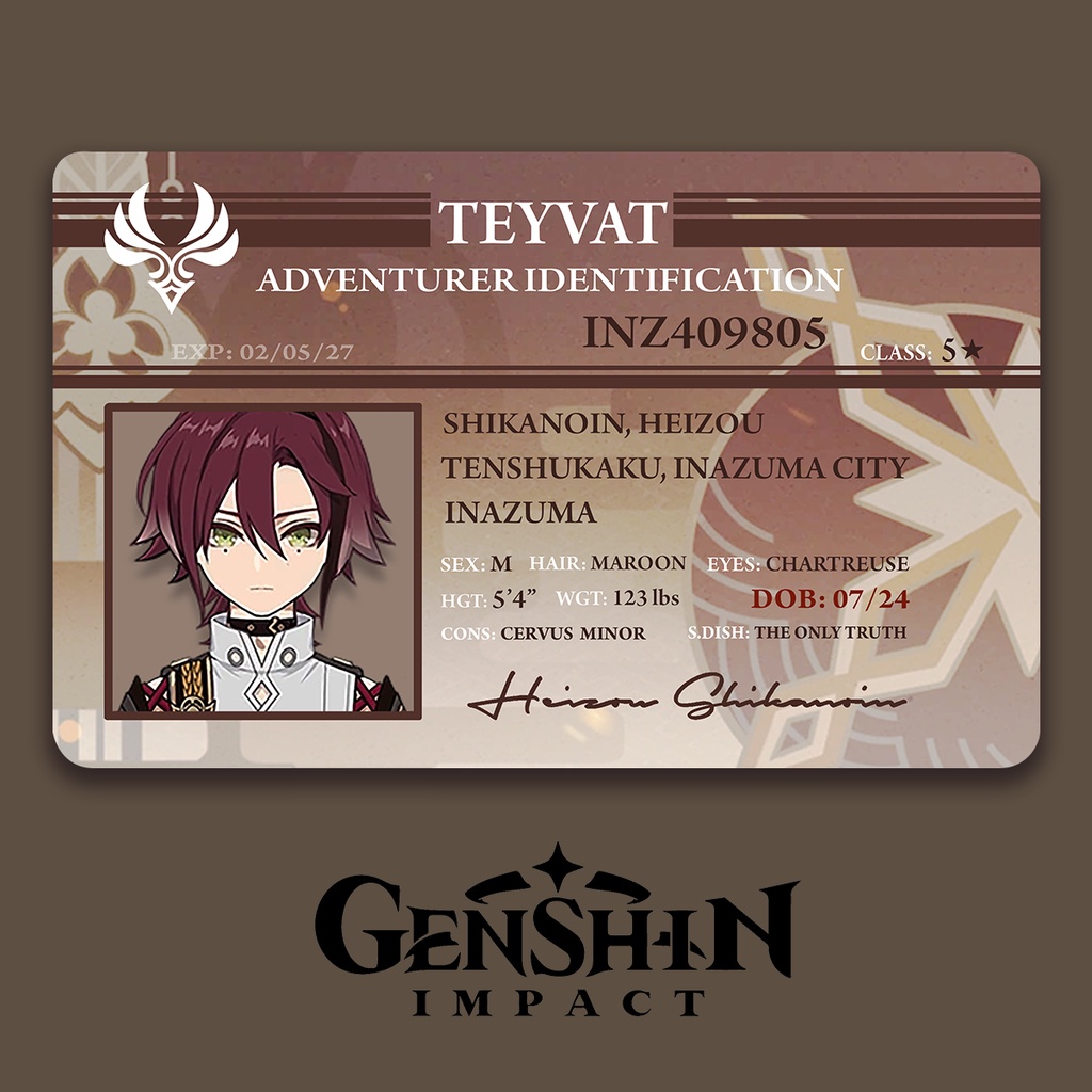 [ Nhân Vật Inazuma Phần 2 ] Thẻ Card Bo Góc Genshin Impact - ID Card - Giấy Bìa Cứng - Có Màng ...