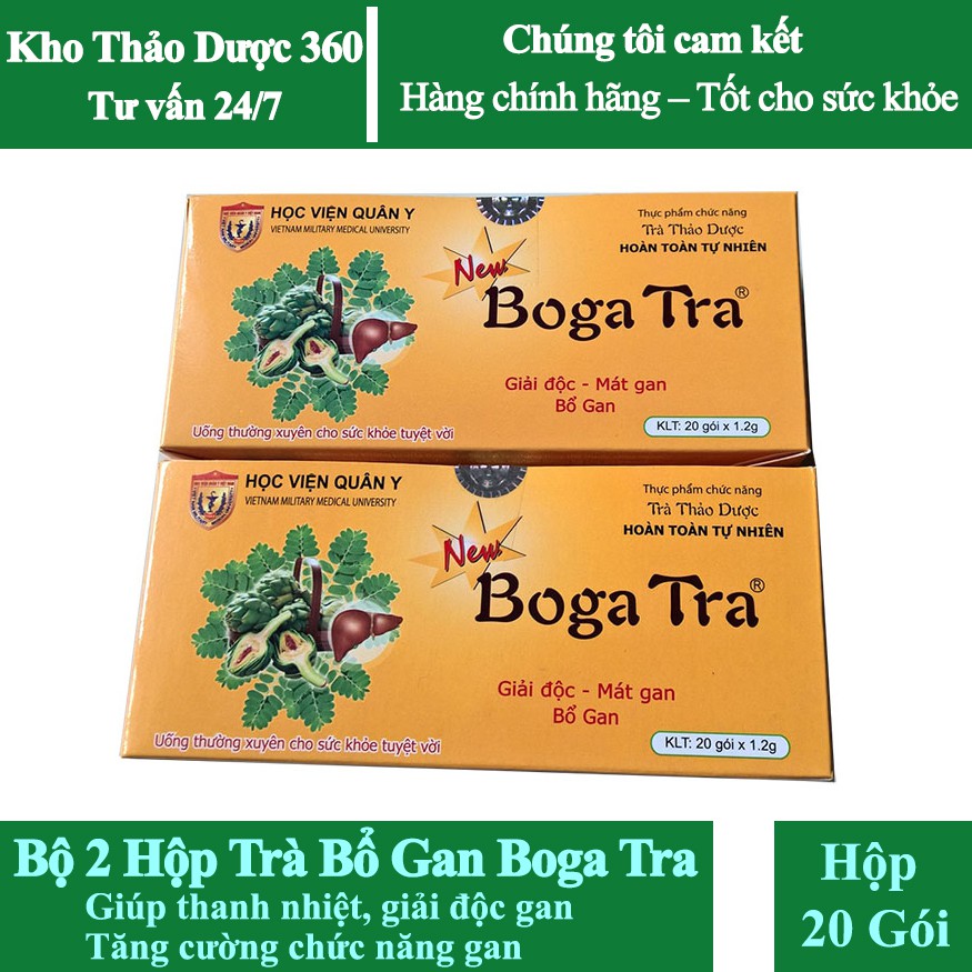 Bộ 2 Hộp Trà Bổ Gan Boga Tra - Học viện Quân Y | Shopee Việt Nam
