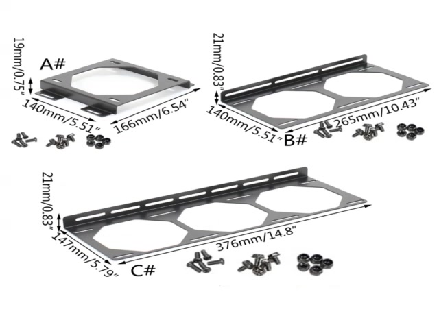 Fan Radiator Holder for 120MM 240MM 360MM Radiator Bracket for Computer ...