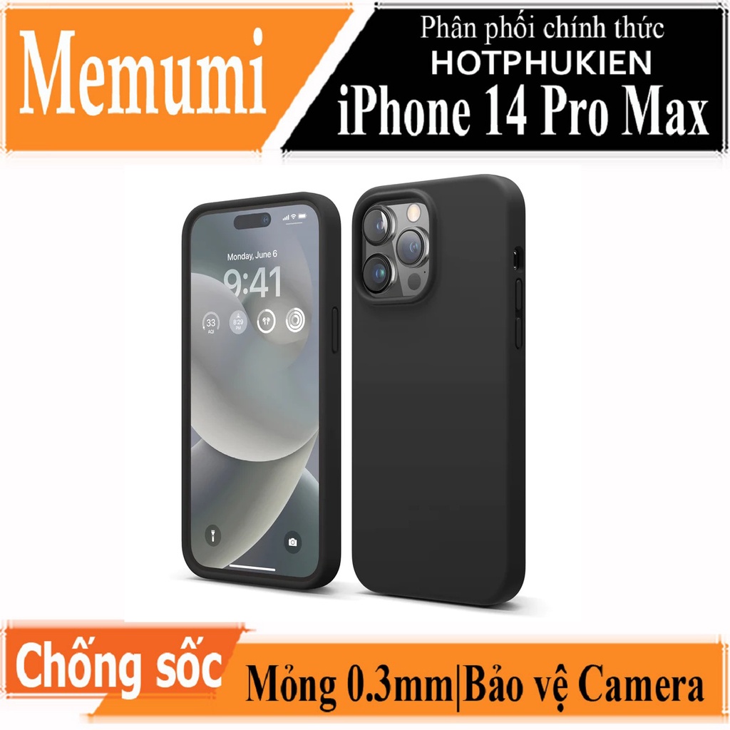 Ốp lưng silicon case Memumi Liquid cho iPhone 14 Pro Max (6.7 inch ...