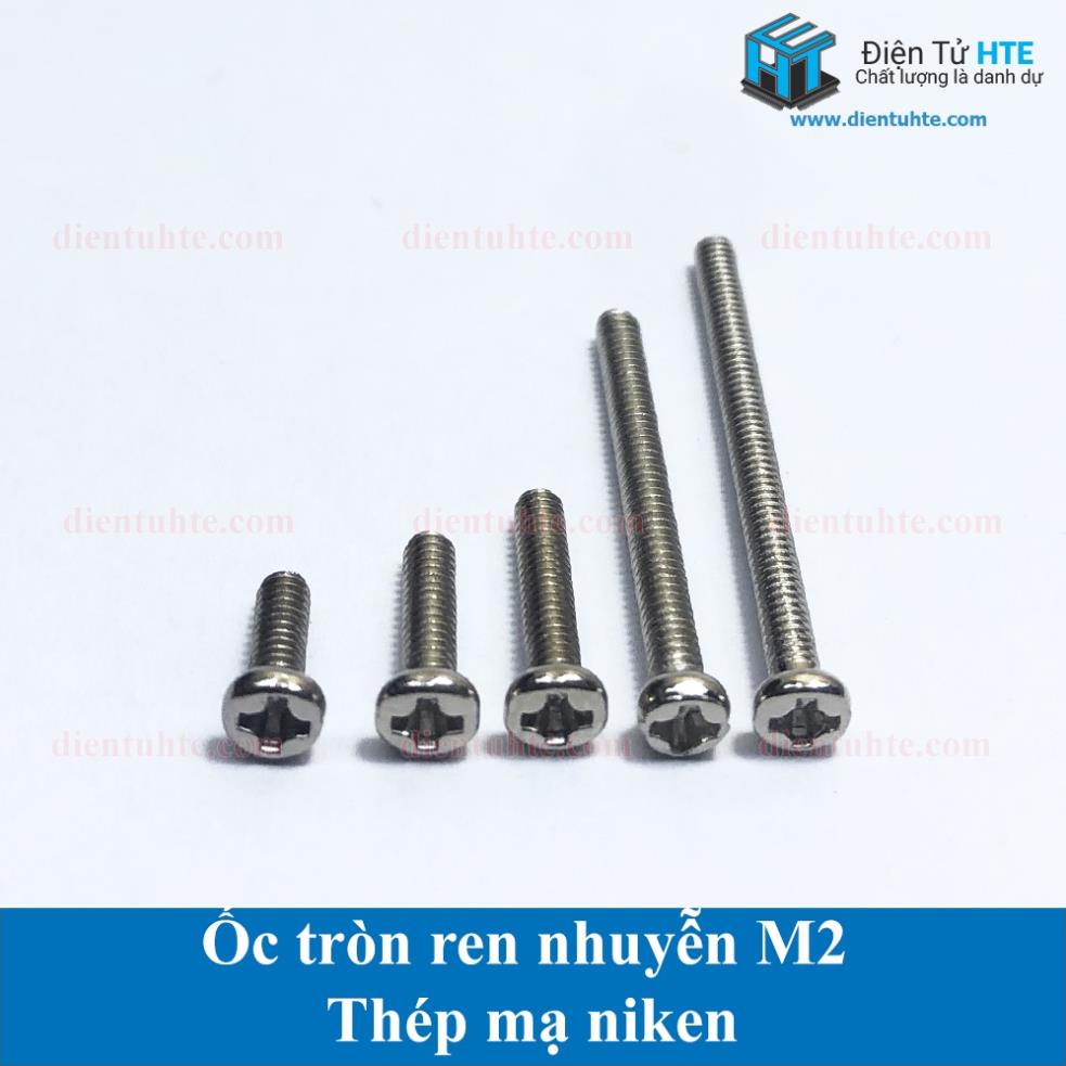 Ốc tròn ren nhuyễn M2 thép mạ niken Mã PM nhiều độ dài | Shopee Việt Nam