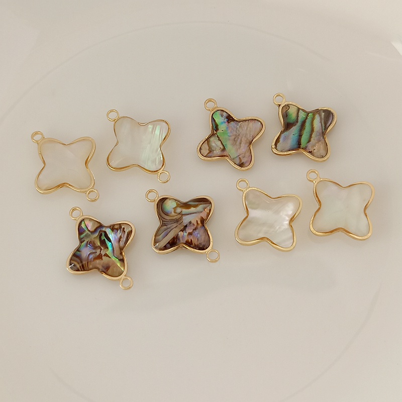 Mặt Dây Chuyền Hình Cỏ Bốn Lá Màu Vàng Đồng 14K DIY | Shopee Việt Nam