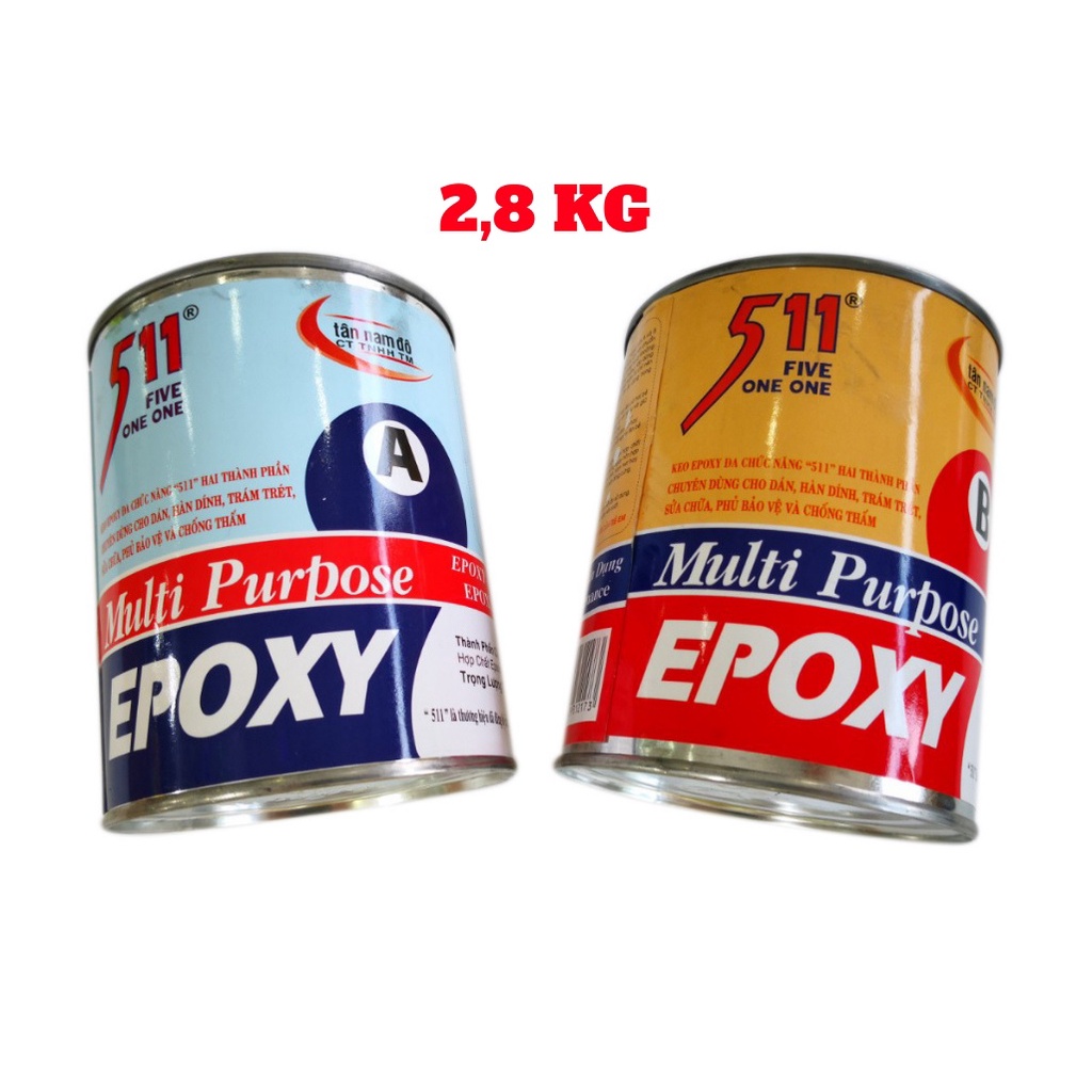 (Cặp 2,8kg) Keo dán đặc biệt EPOXY MULTI PURPOSE 511 | Shopee Việt Nam