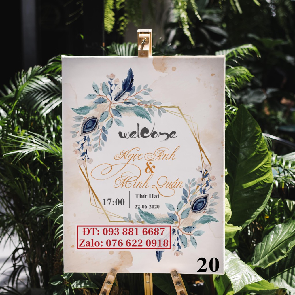 Bảng form, Bảng tên đám cưới, Lễ Vu Quy, Đính Hôn treo Backdrop, cổng ...