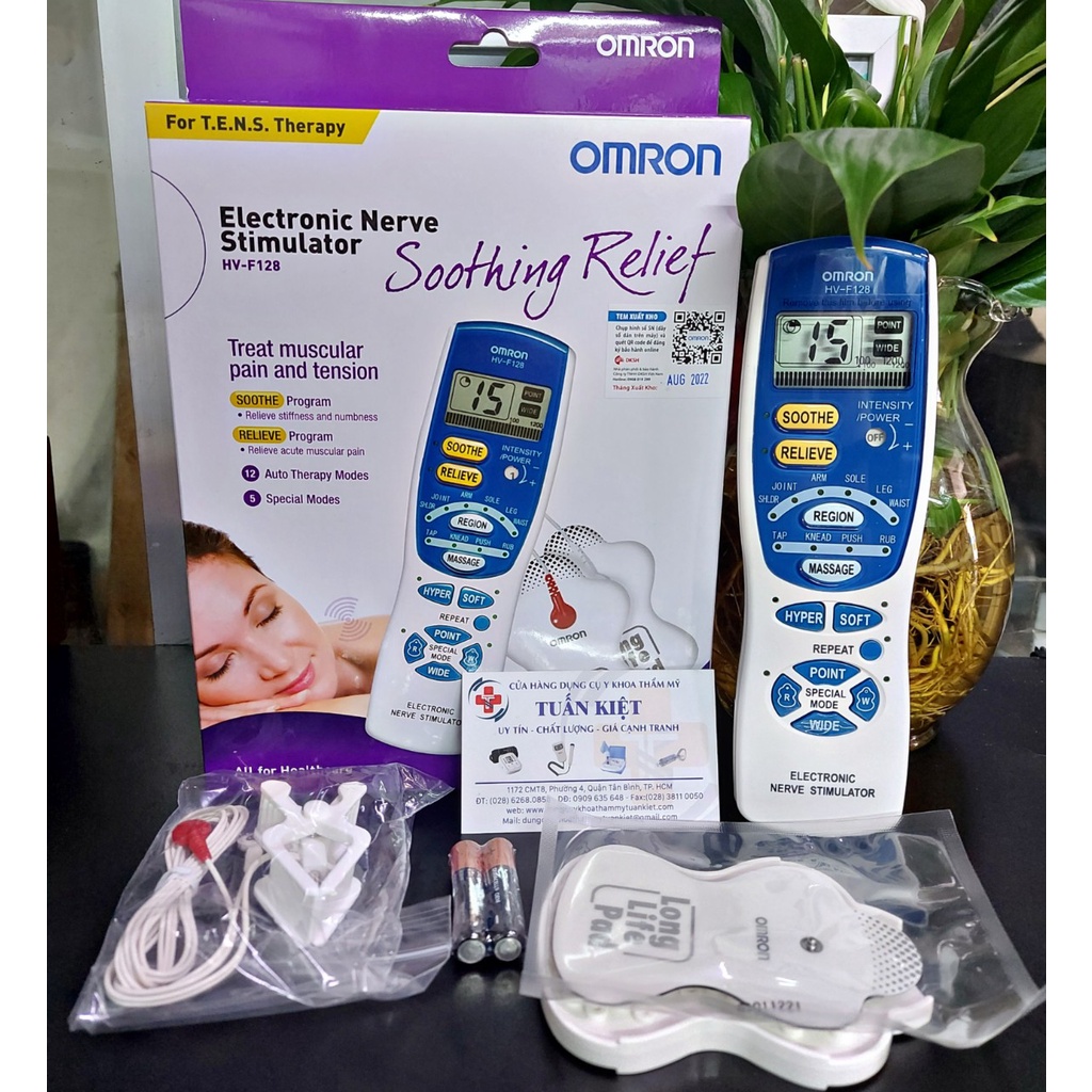 (Giao nhanh HCM) Máy massage xung điện, massage tr.ị liệu Omron HV-F128 | Shopee Việt Nam