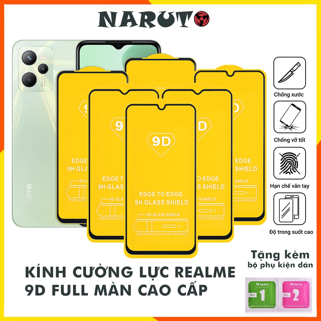 Cường lực Realme C35 C30 C31 C3 C12 C15 C2 C17 C1 X2 Q XT C11 C20 C21y C25y C25 C25s Narzo full ...