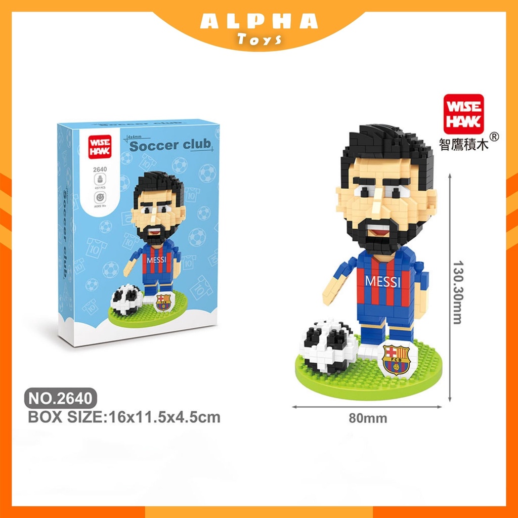 Lego Messi, Mô Hình Lắp Ráp Cầu Thủ Bóng Đá Messi – WISEHAWK - 2640 ...