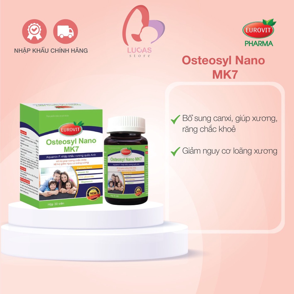 Viên Uống Hỗ Trợ Xương Khớp Osteosyl Nano MK7 Hộp 30 Viên TP091 ...