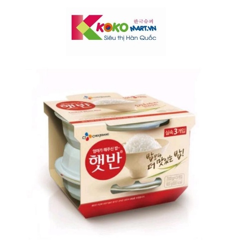 Cơm trắng ăn liền nhập khẩu CJ Hàn Quốc lốc 3*210g | Shopee Việt Nam