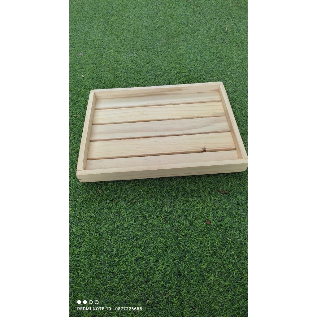 Khay đựng đồ gỗ decor mầu mộc tự nhiên - khay đựng đồ ăn gỗ pallel 24 x ...