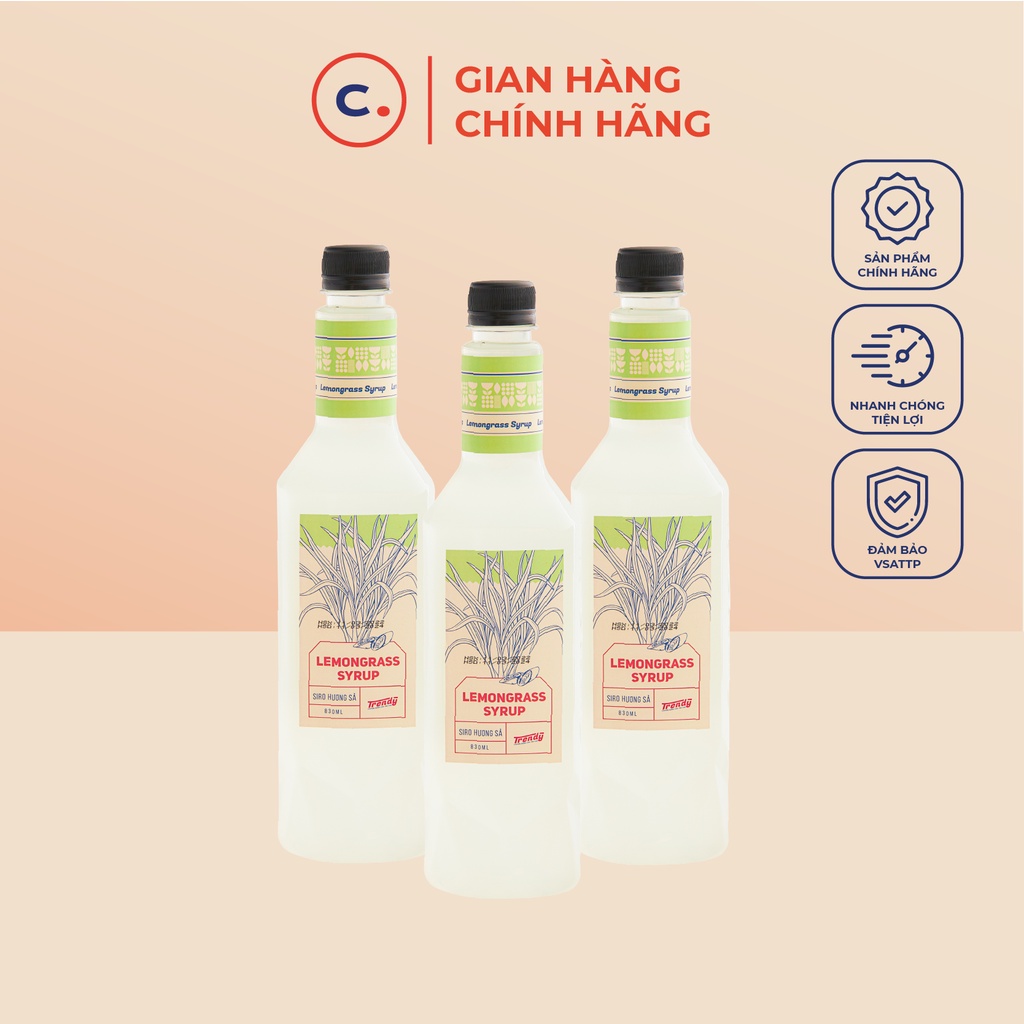 Syrup Trendy 830ml - Chuyên dùng cho pha chế đồ uống, trà sữa, trà hoa ...