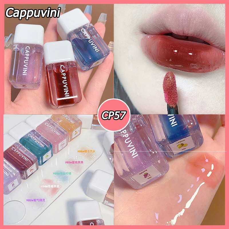 Son bóng Cappuvini CP57 dưỡng ẩm chống nứt môi 7 màu tùy chọn trang ...