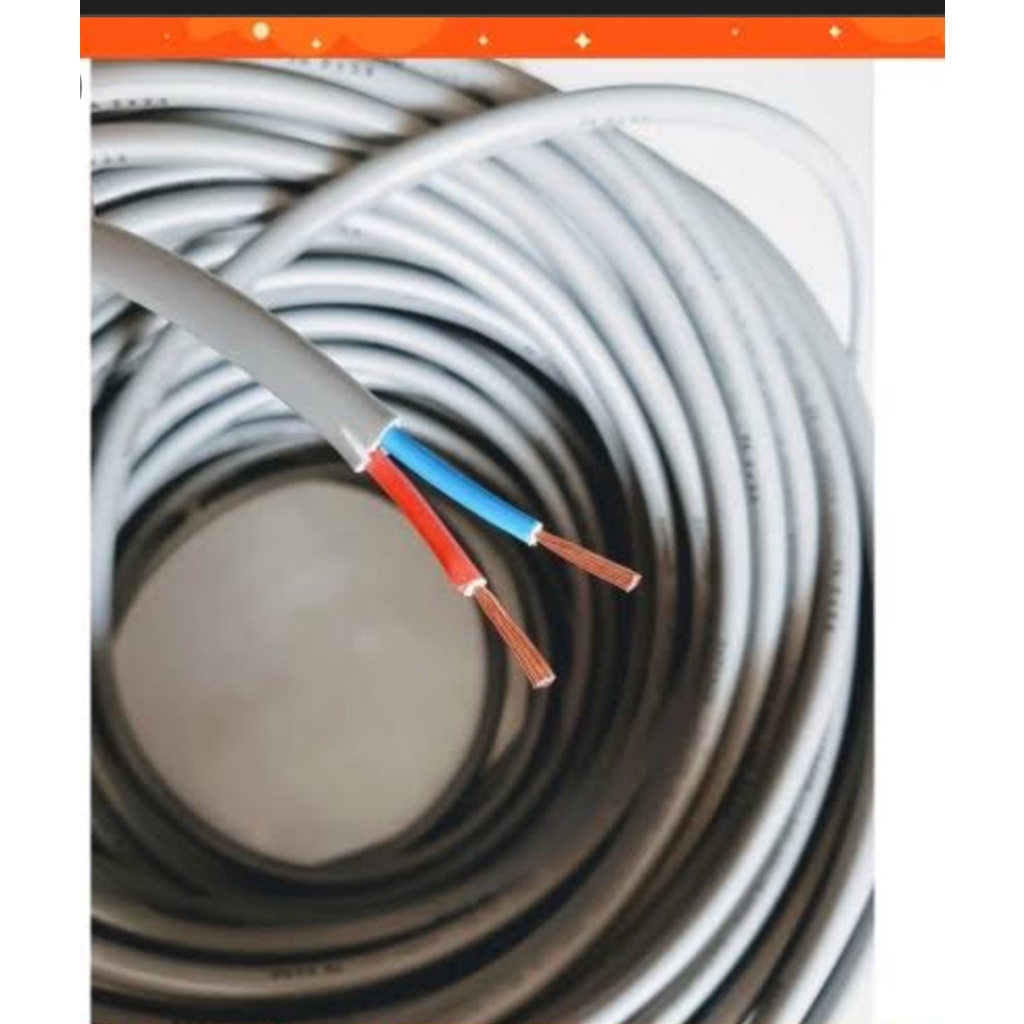 Dây điện đôi bọc xám DAPHACO lỗi đồng 100%, dây xám bọc tròn, dây FA tiết diện 2 x 1.5 và 2 x 2 ...