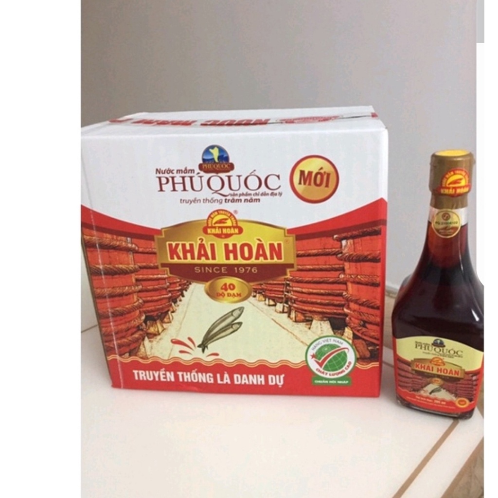 (chính hãng) nước mắm CỐT Khải Hoàn ĐẶC SẢN PHÚ QUỐC - (thùng 6 chai 205ml) (40 độ đạm) | Shopee ...