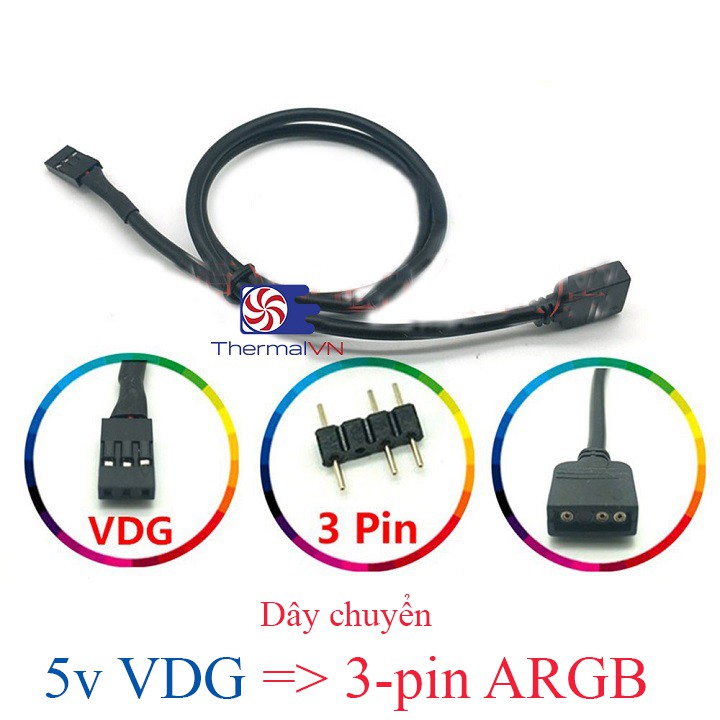 Dây chuyển VDG sang ARGB 3-pin - Dành cho mainboard Gigabyte ...