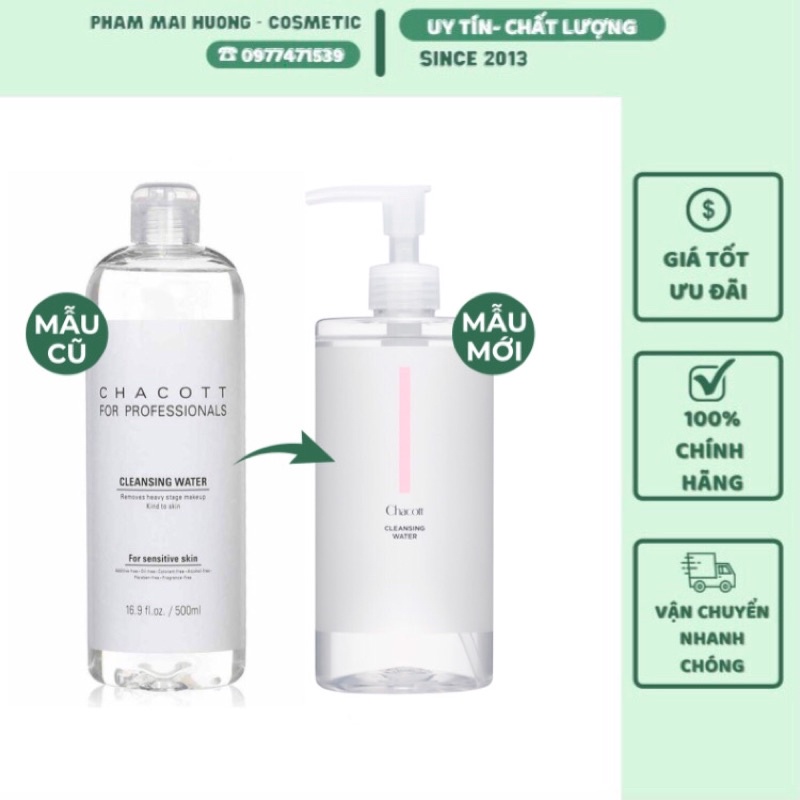Nước tẩy trang Chacott for Professionals Cleansing Water Nhật Bản 500ml | Shopee Việt Nam