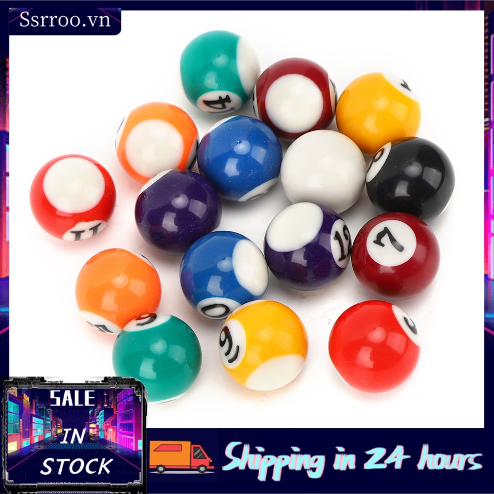 Ssrroo 【Sẵn Sàng】Bộ 16 Quả Bóng Bida Mini 2.5cm Thân Thiện Với Môi ...