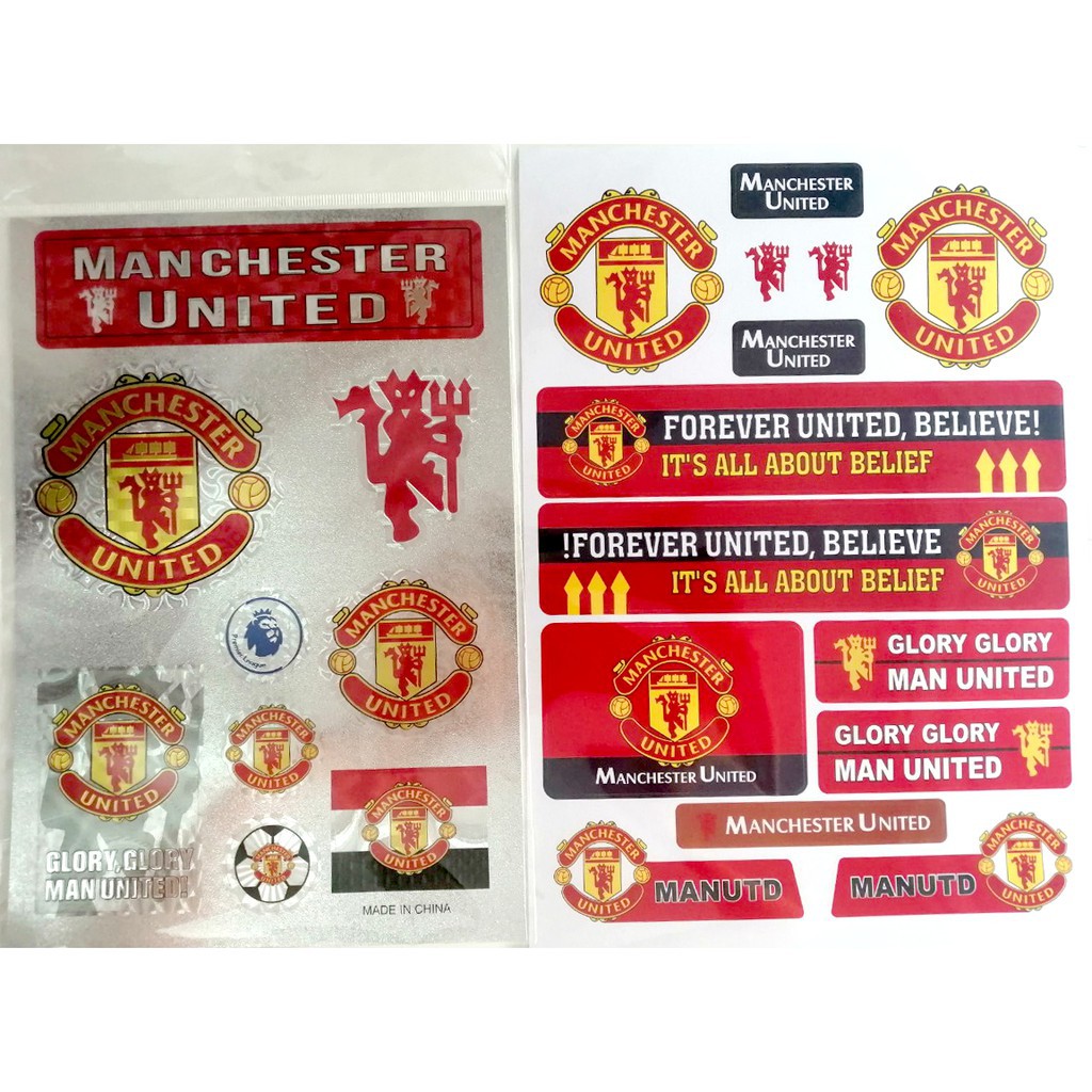 Bộ sticker Decal dán Man United | Shopee Việt Nam