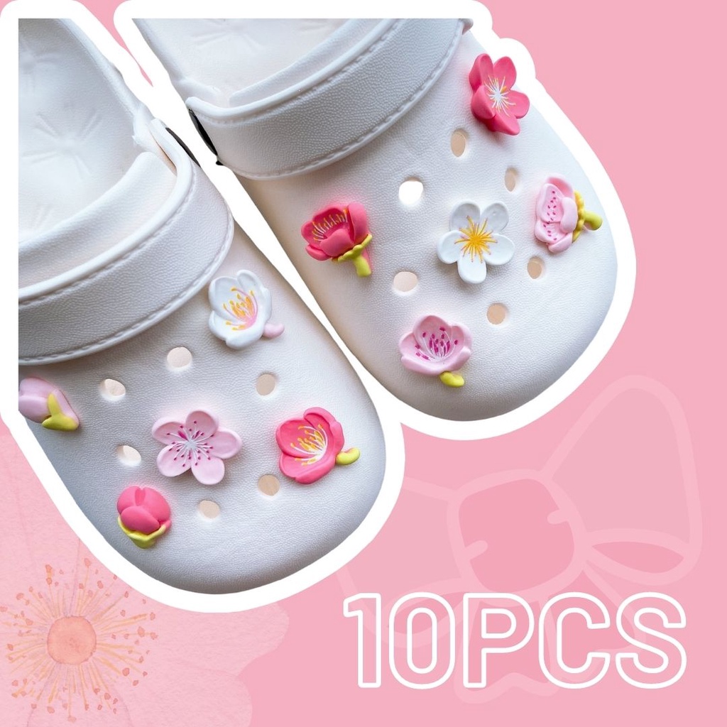 Sticker crocs Shoe Decoration for crocs đế caoSet 10 Phụ Kiện Nút Giày ...