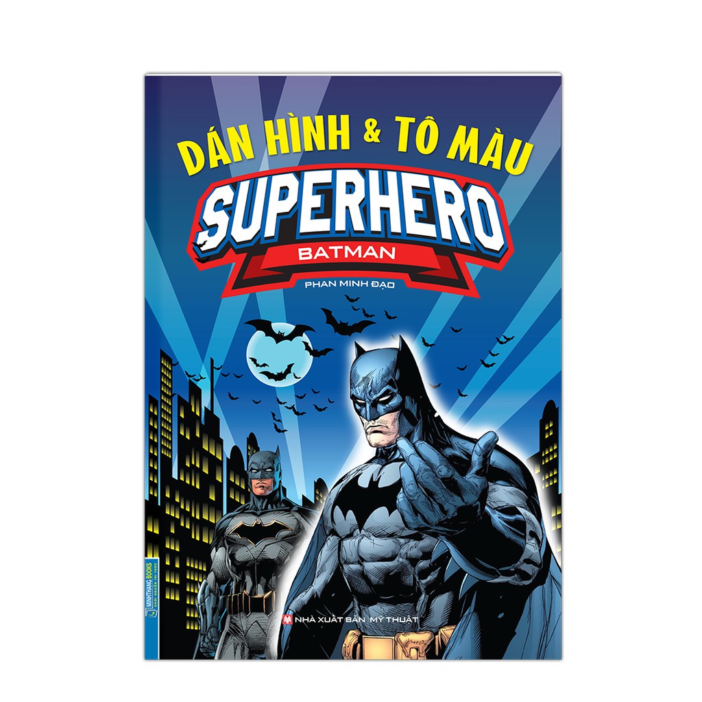 Sách - Dán hình và tô màu SUPERHERO BATMAN (bìa mềm) | Shopee Việt Nam
