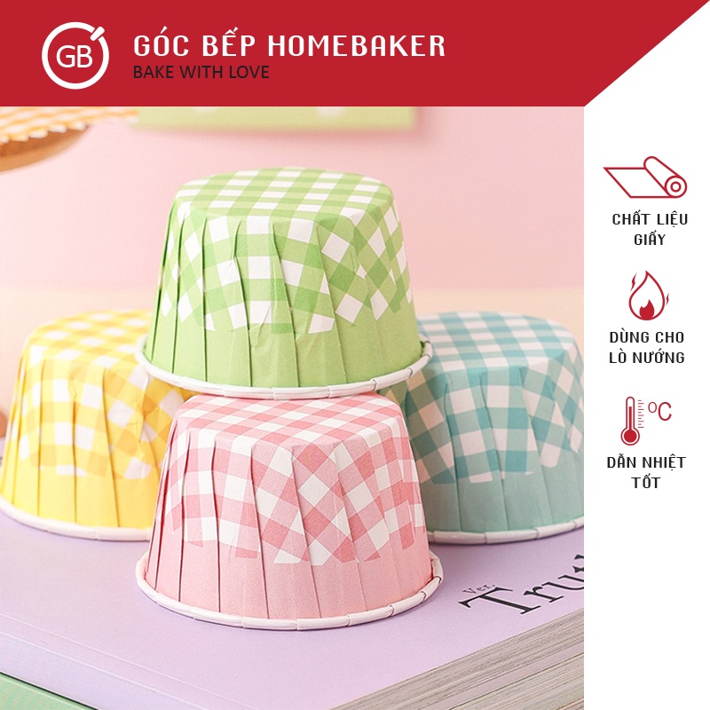 25 Ly Nướng Bánh Xếp Viền - Đế Nướng Giấy - Ly Nướng Cupcake GBDB003 ...