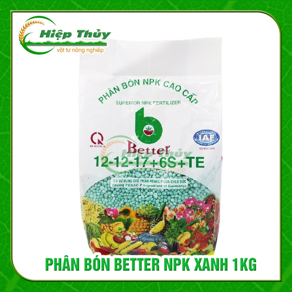 Phân bón Better NPK xanh, NPK 12-12-17-6S+TE, nguyên liệu ngoại nhập ...