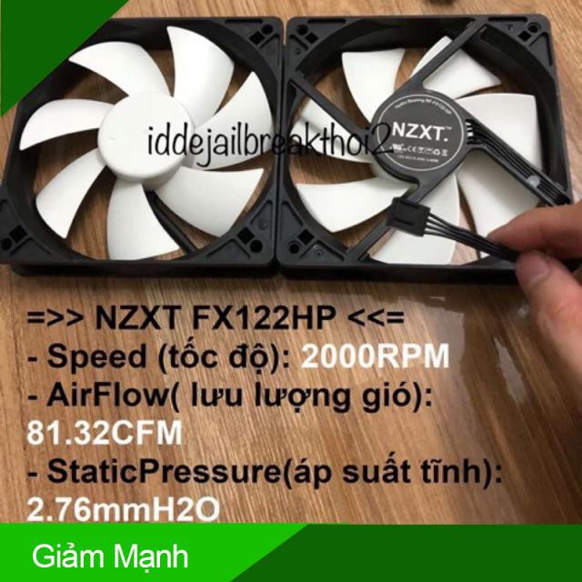 [ Hàng Hot ] Quạt tản nhiệt Fan Case 120mm NZXT 4pin NEW | Shopee Việt Nam