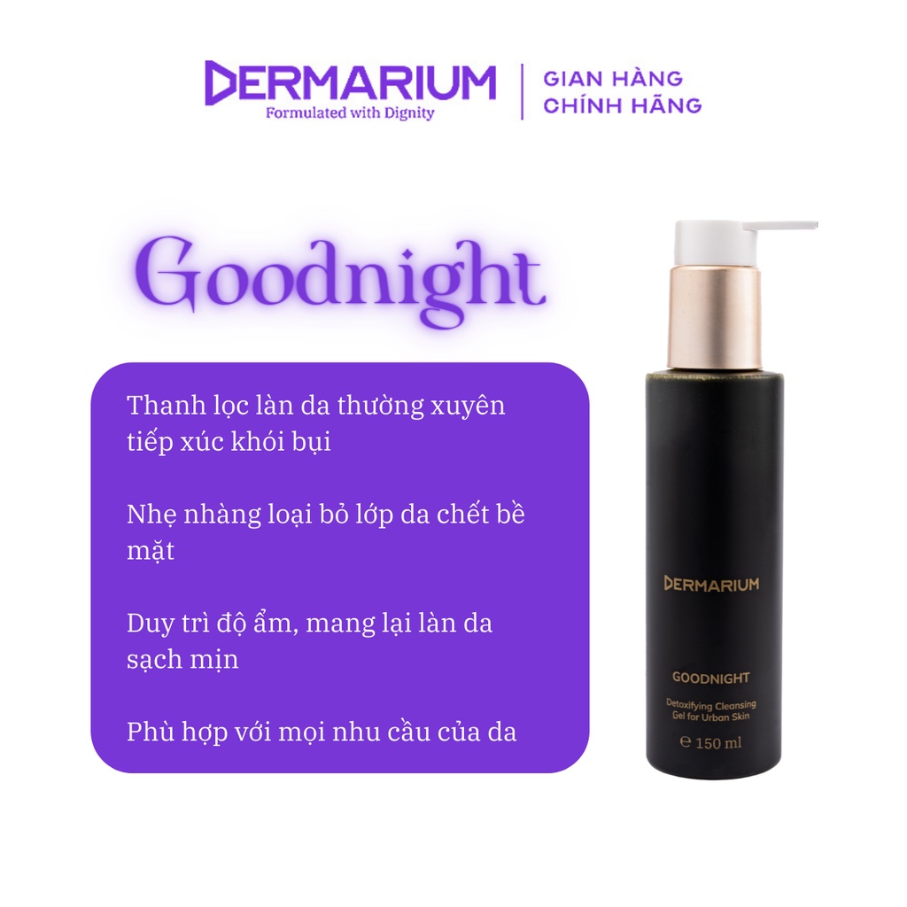 Dermarium Goodnight - Gel rửa mặt than hoạt tính | Shopee Việt Nam