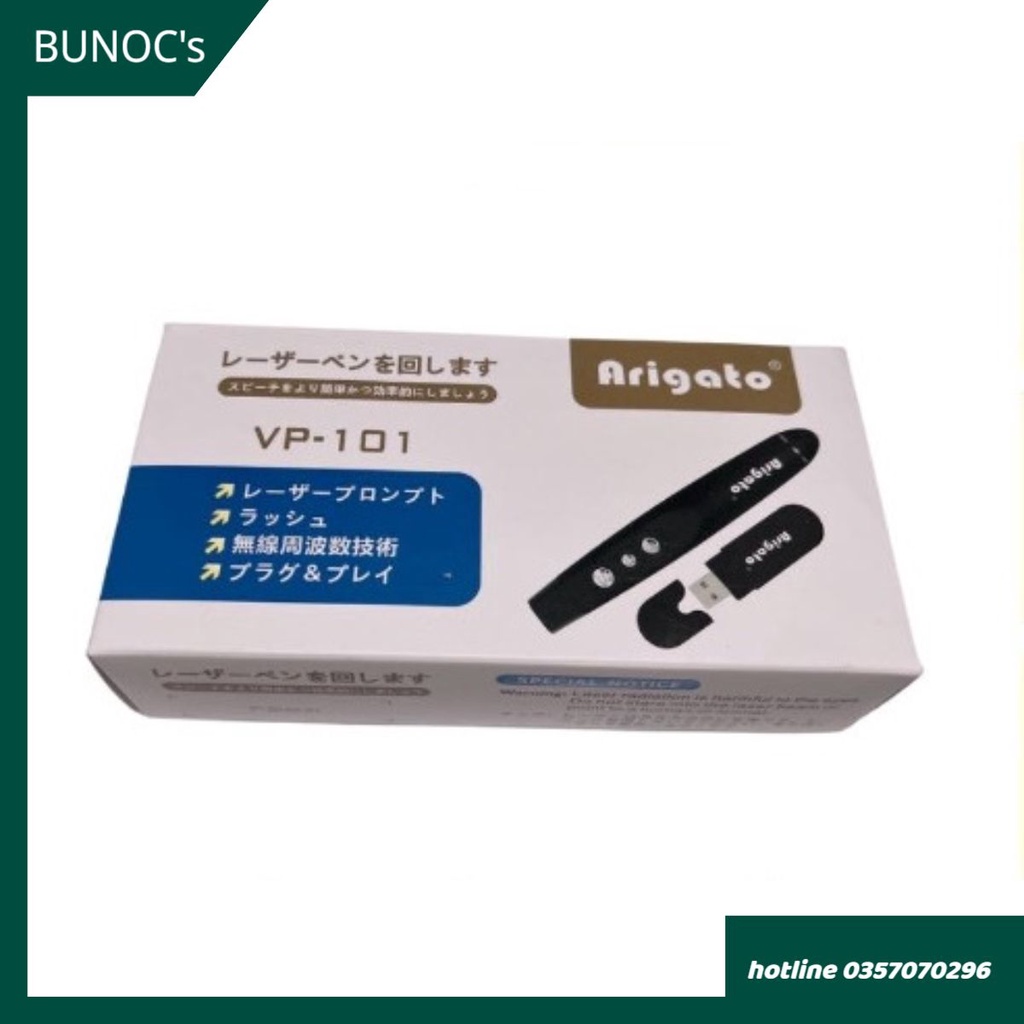 Bút trình chiếu chỉ Lazer thuyết trình không dây R400,VP-101 ARIGATOđảm ...