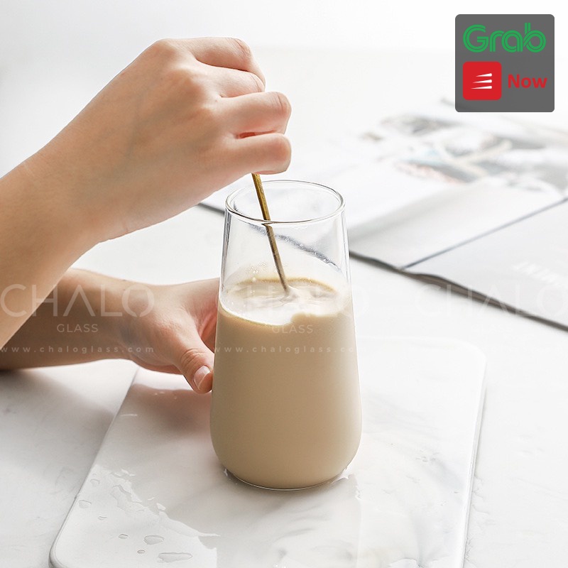 Ly thủy tinh đáy bầu 480ml - 550ml (Thủy tinh chịu nhiệt Borosilicat) - CTR02 - (Ly trơn, không ...