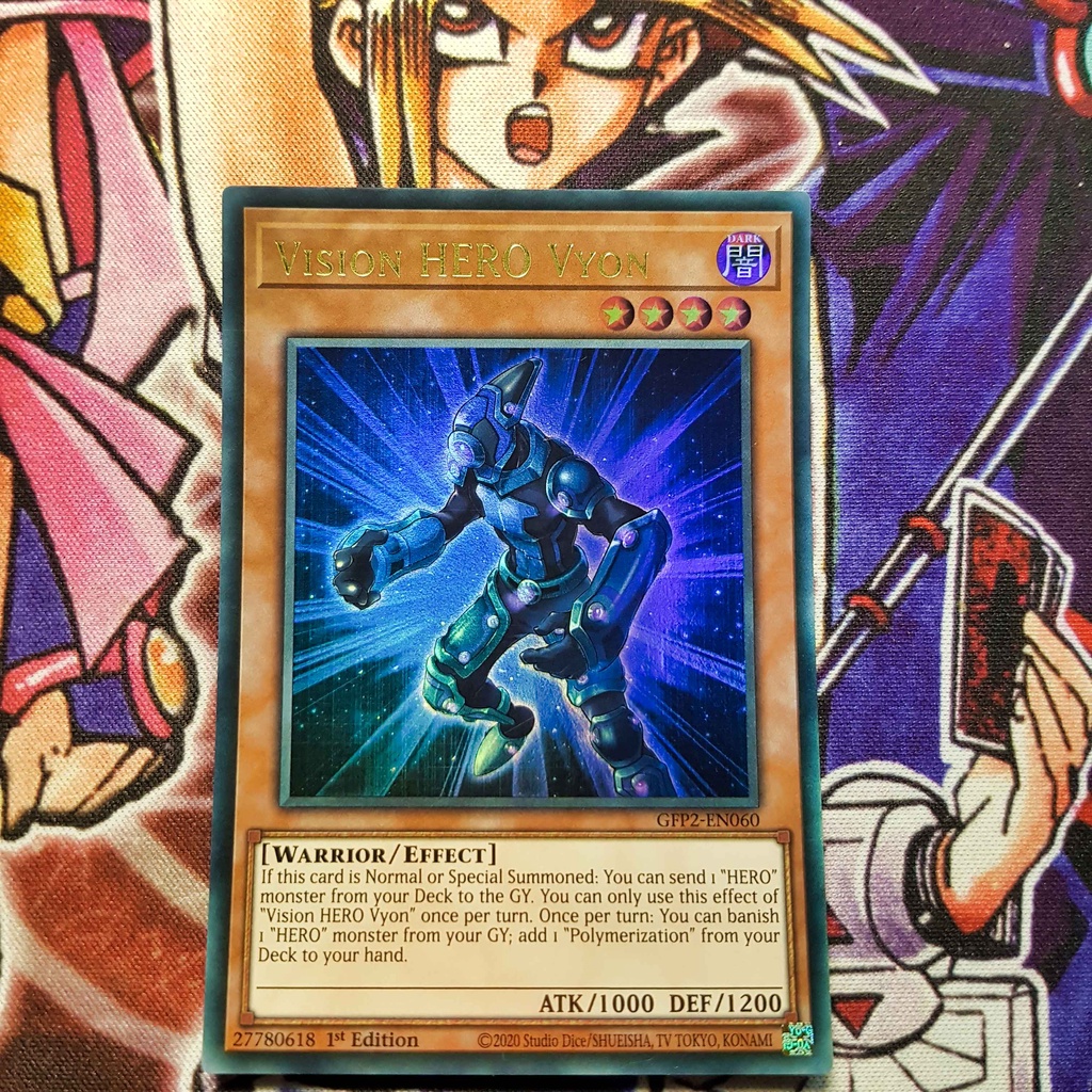 Thẻ bài Yugioh chính hãng | Vision HERO Vyon | GFP2 Ultra Rare ...