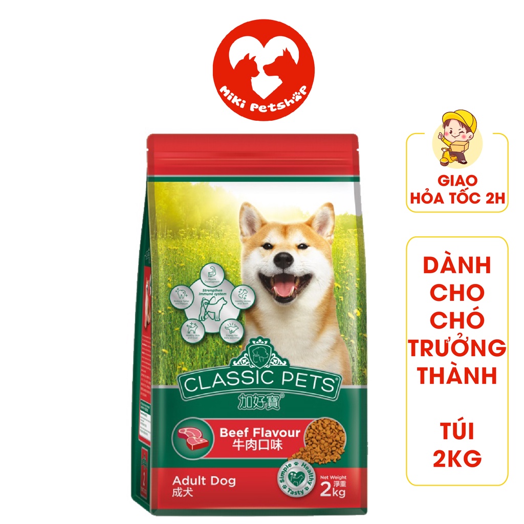 Thức Ăn Cho Chó Hạt Classic Pets 2Kg Vị Bò Dành Cho Chó Lớn Trên 12 ...
