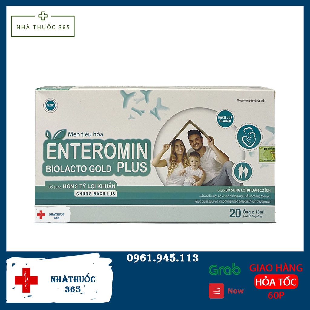 ENTEROMIN PLUS BIOLACTO GOLD ZINC BỔ SUNG LỢI KHUẨN, TIÊU HOÁ TỐT, TĂNG ...